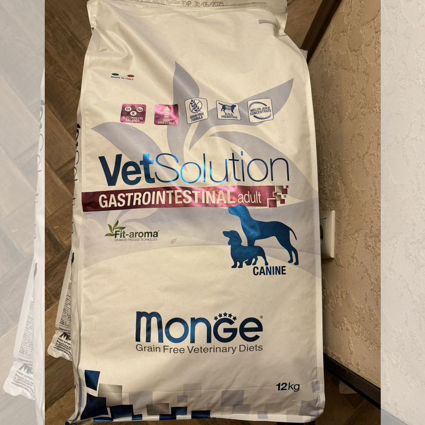 Monge vetsolution gastrointestinal 12кг для собак