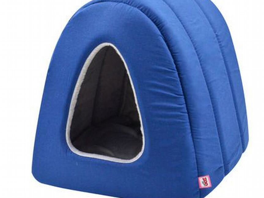 766222 дом туннель поплин+плюш №2 42*50*35 см темн