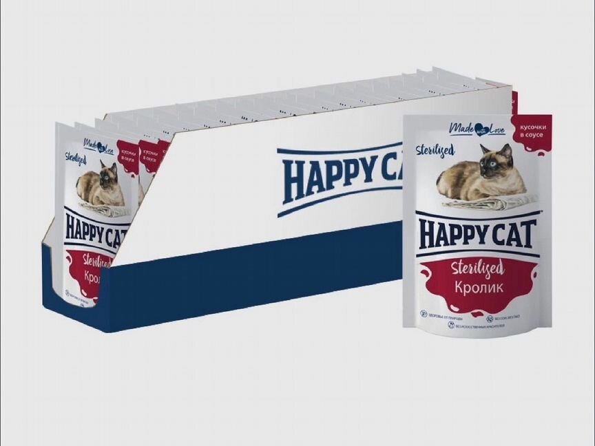 Корм для кошек happy cat