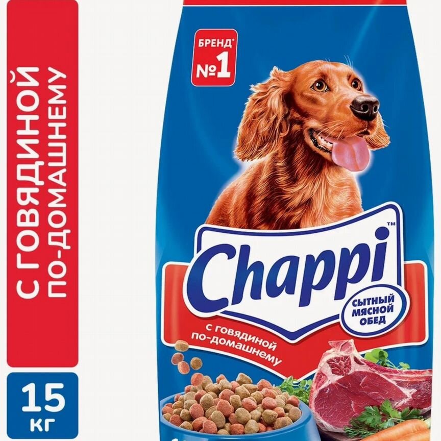 Сухой корм Chappi для здоровья собак 15 кг