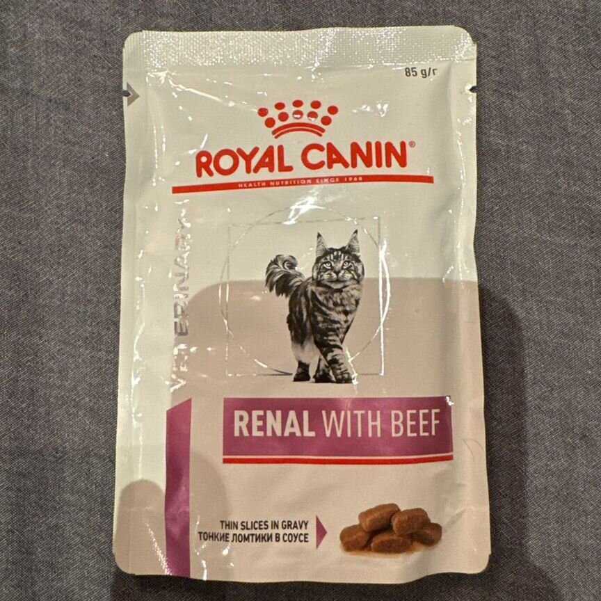 Корм для кошек royal canin renal с говядиной