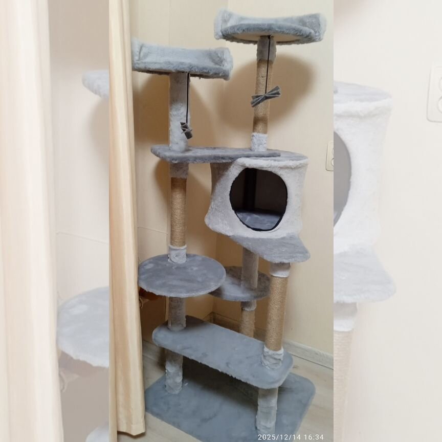 Когтеточка домик для кошки новый