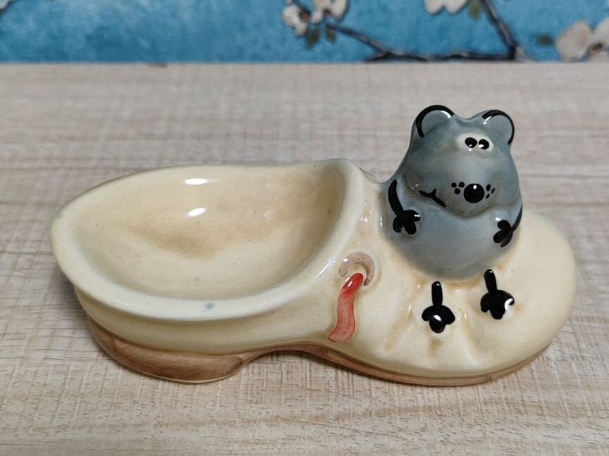 Керамическая фигурка мышка (кормушка для грызунов)