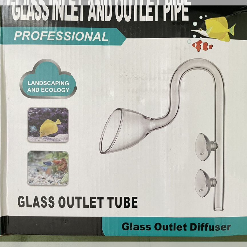 Трубка, Lily Pipe, 12/16, стекло, выход (outlet)