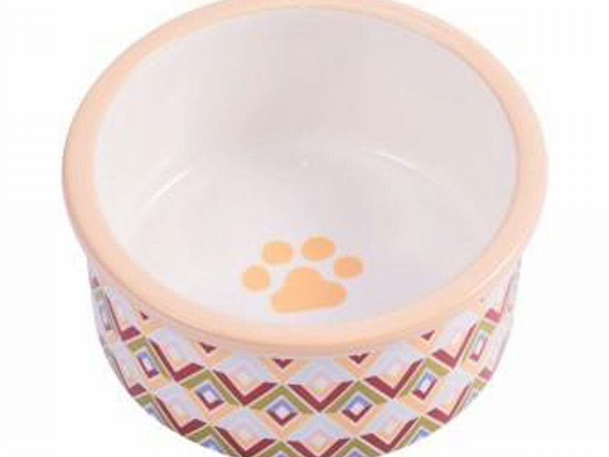 Mr.Kranch миска керамическая для собак, с орнамен