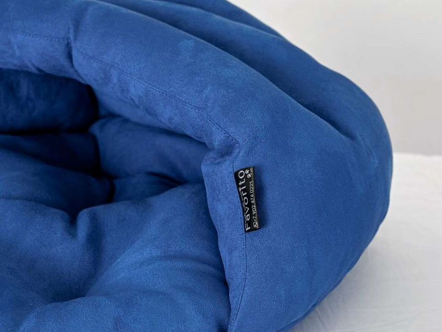 Лежанка - тапок для собак синяя favorito pets