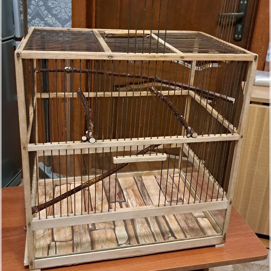 Клетка птичья из дерева