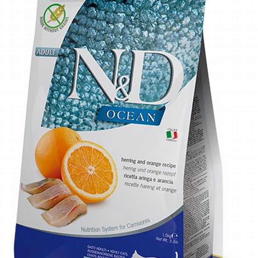 Farmina N&D Ocean Herring & Orange Adult 1.5 кг
