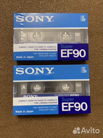 Аудиокассеты Sony Super EF 90 (1988г.) купить в Самаре | Электроника ...
