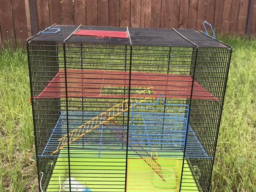 Клетка для крыс хомяков мышей 3-х этажная