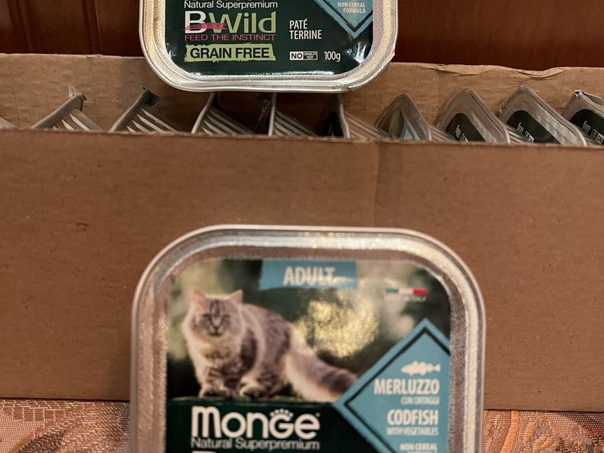 Влажный корм для кошек Monge bwild (с треской)
