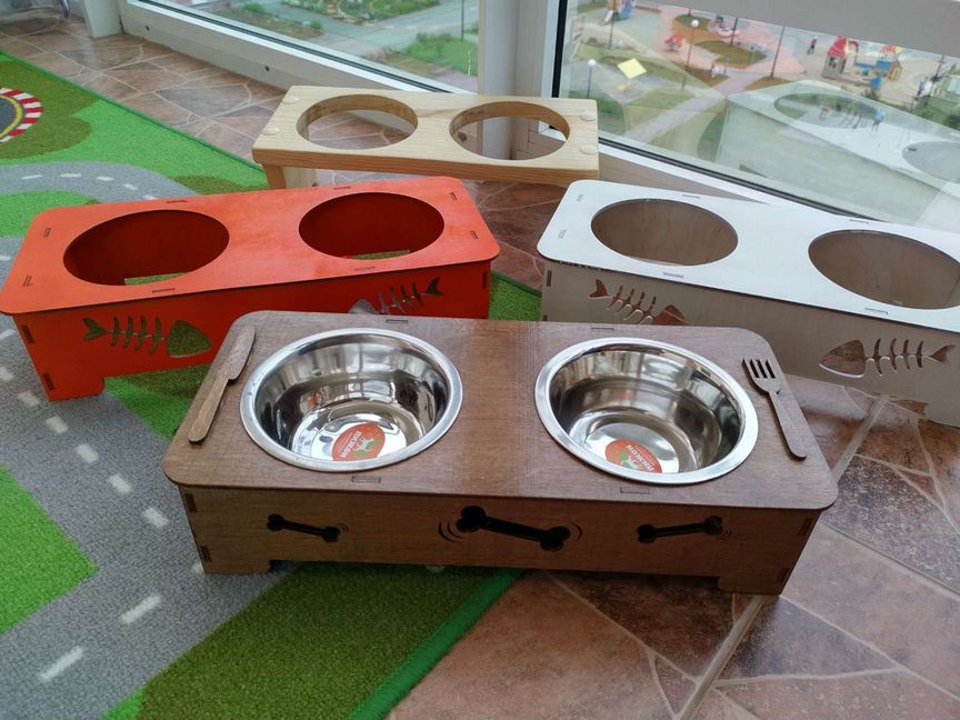 Новая подставка для мисок кошек и мелких собак