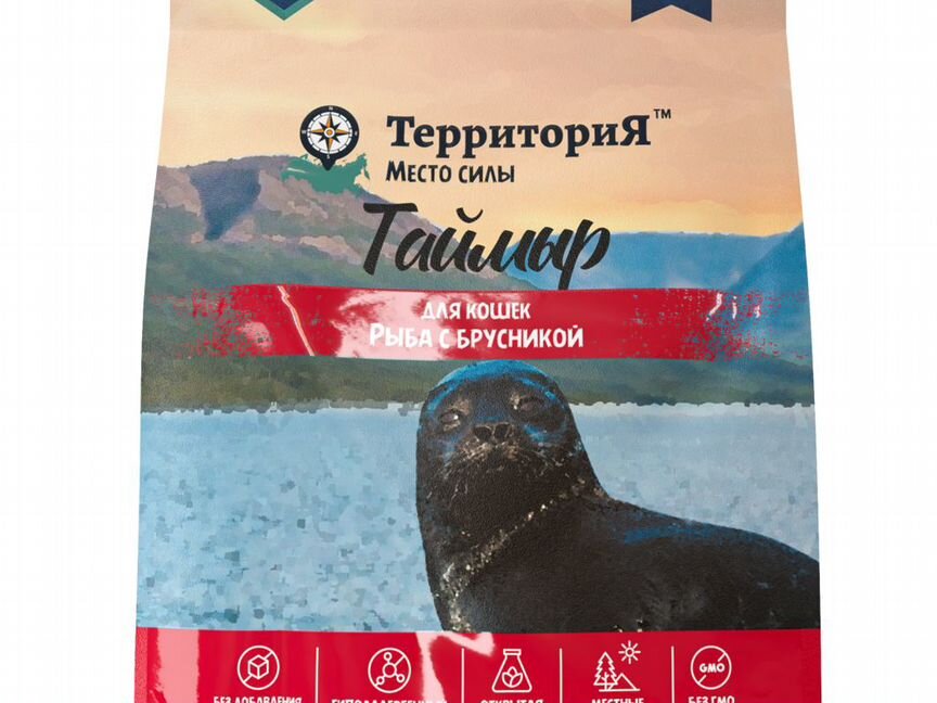 Сухой корм Территория Рыба/Брусника д/кошек 350г