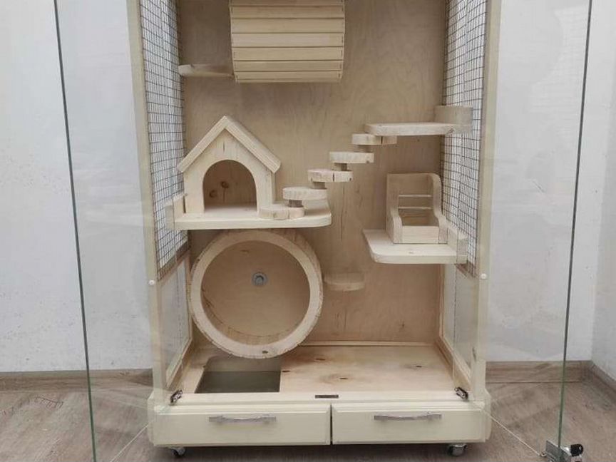 Клетка-витрина "house 7" для шиншиллы, белки, дегу