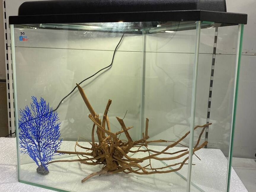 Аквариум 90 литров угловой с крышкой