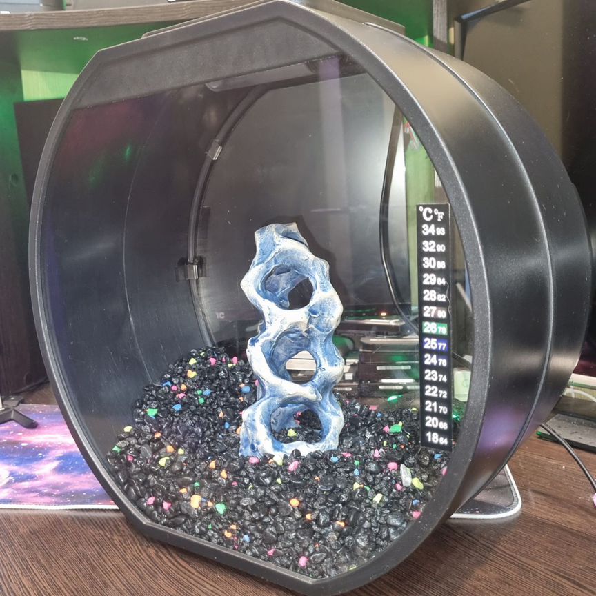 Аквариум Deco O, 20л, черный, 395х187х375 мм