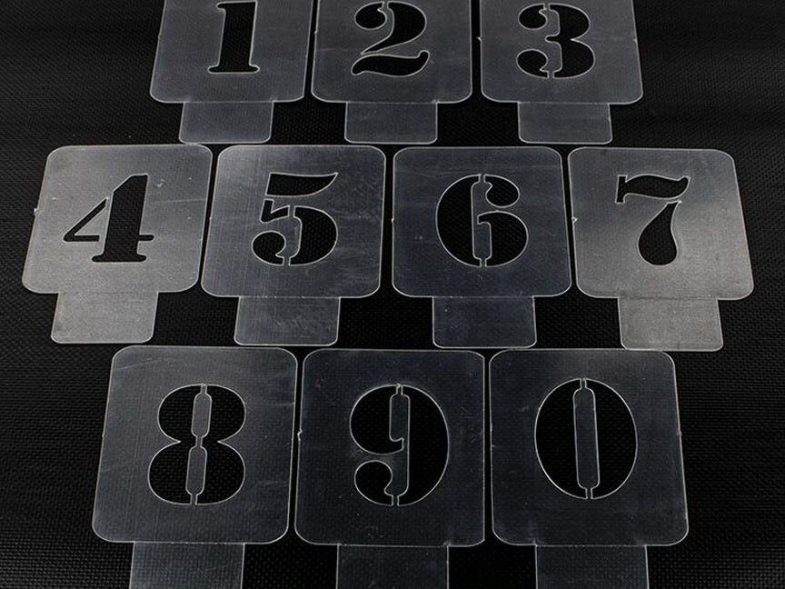 Трафарет для нумерации ульев 6 см (10 цифр,пэт про