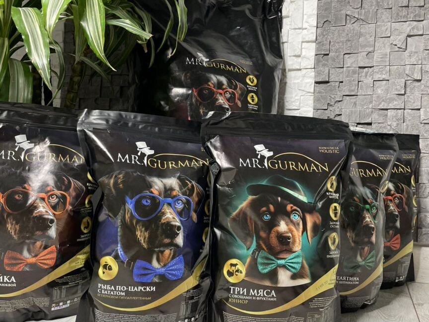 Сухой корм для собак, щенков и кошек мистер Гурман