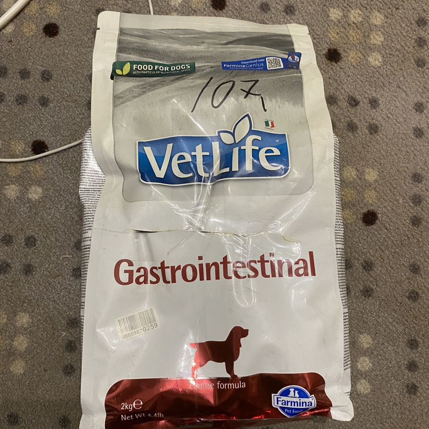 Корм для собак Vetlife gastrointestinal