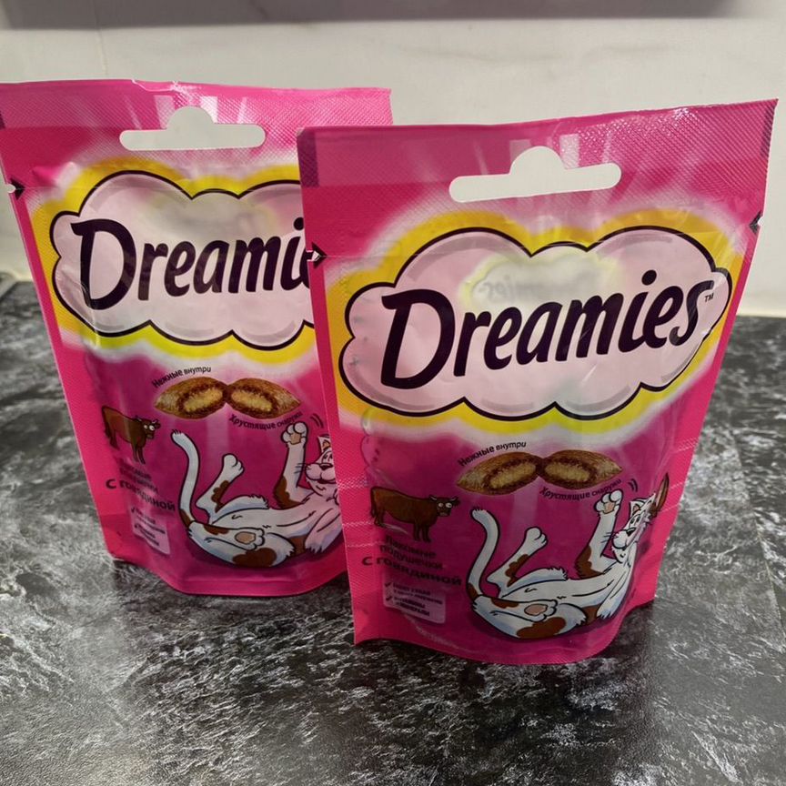 Dreamies Лакомство для взрослых кошек с говядиной