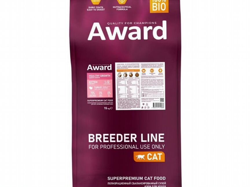 Корм для кошек и собак award, monge