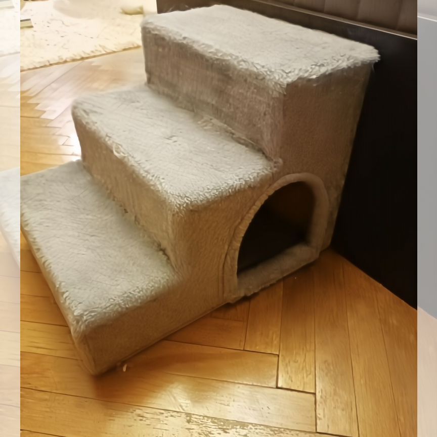 Лесенка для животных, с домиком