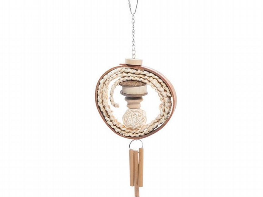 Игрушка natural для птиц-подвеска Кольцо с трубочк