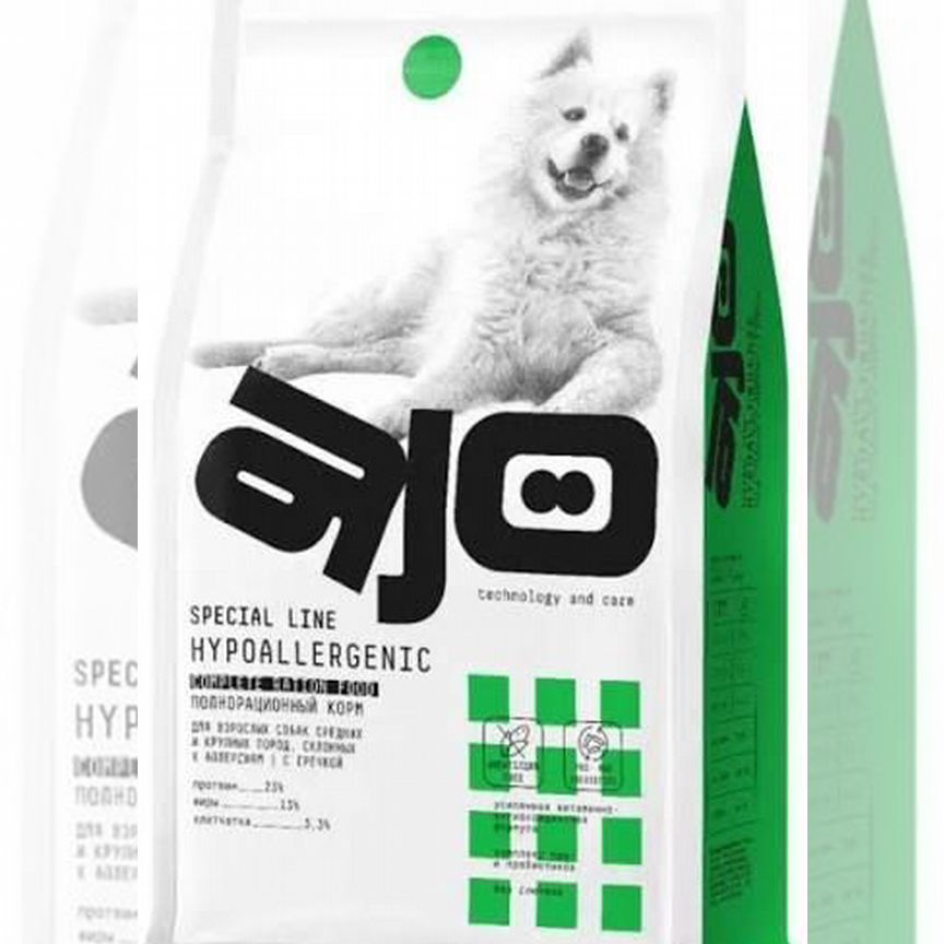 Корм для собак ajo hypoallergenic 12 кг