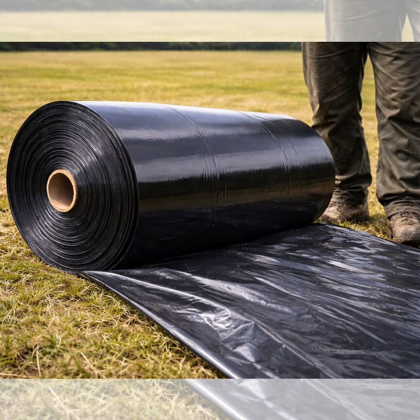 Силосная пленка 14м*50м*150, черная super strong