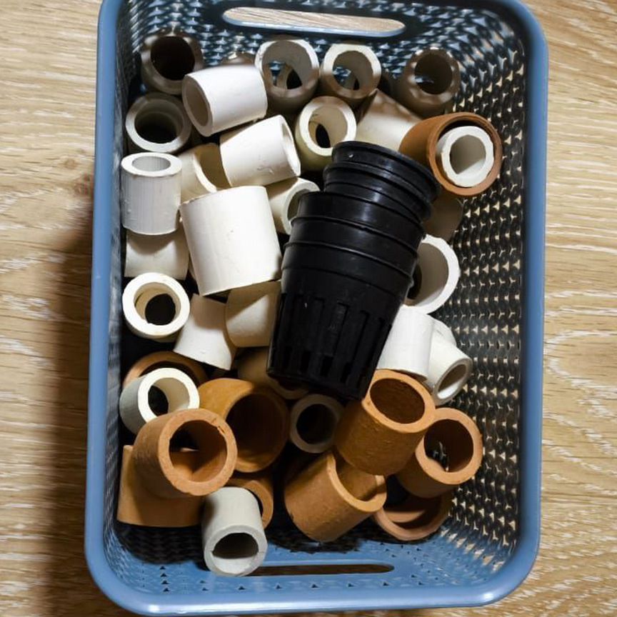 Керамическая, глиняные. кольца для аквариума