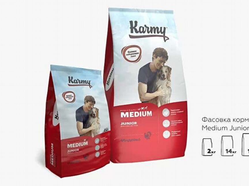 Сухой корм для собак Karmy 14 15кг