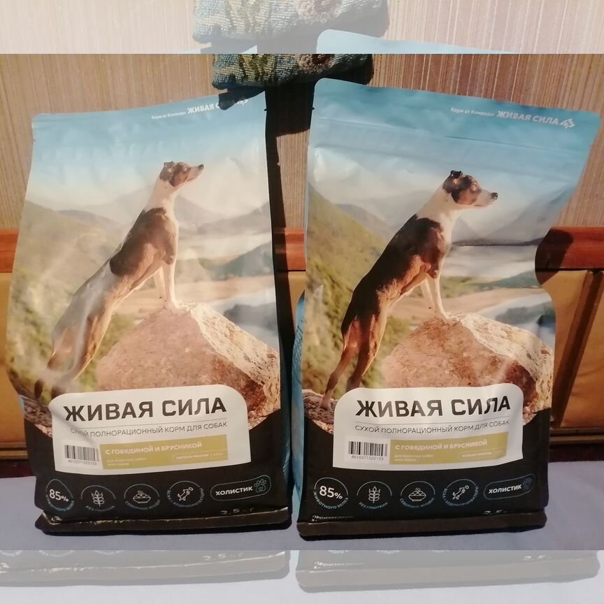 Корм для собак "живая сила"