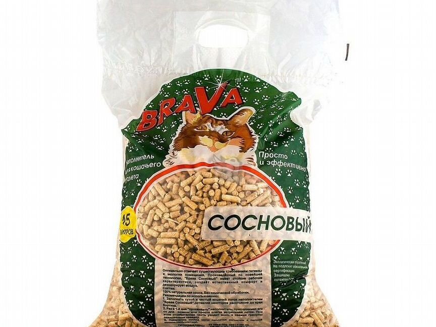 Наполнитель Brava Сосновый древесный 15л