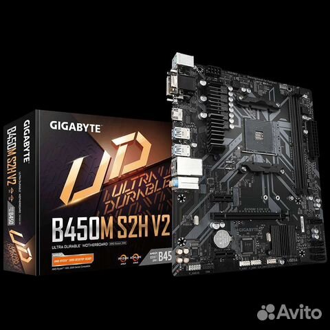 Мат. плата gigabyte B450M S2H V2, am4 купить в Чите | Электроника | Авито