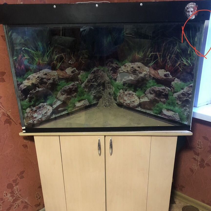 Аквариум угловой с тумбой