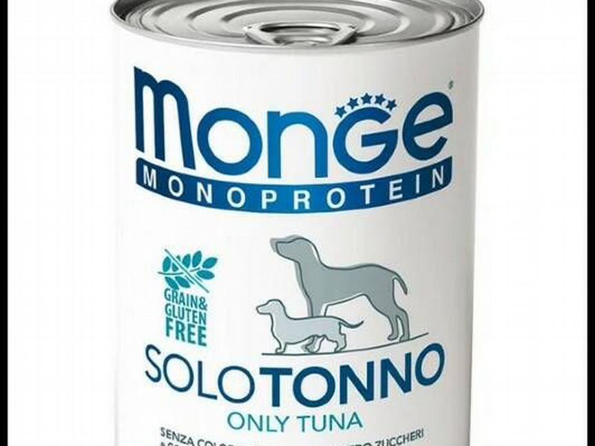 Влажный Monge Dog Monoprotein solo tonno 400 гр