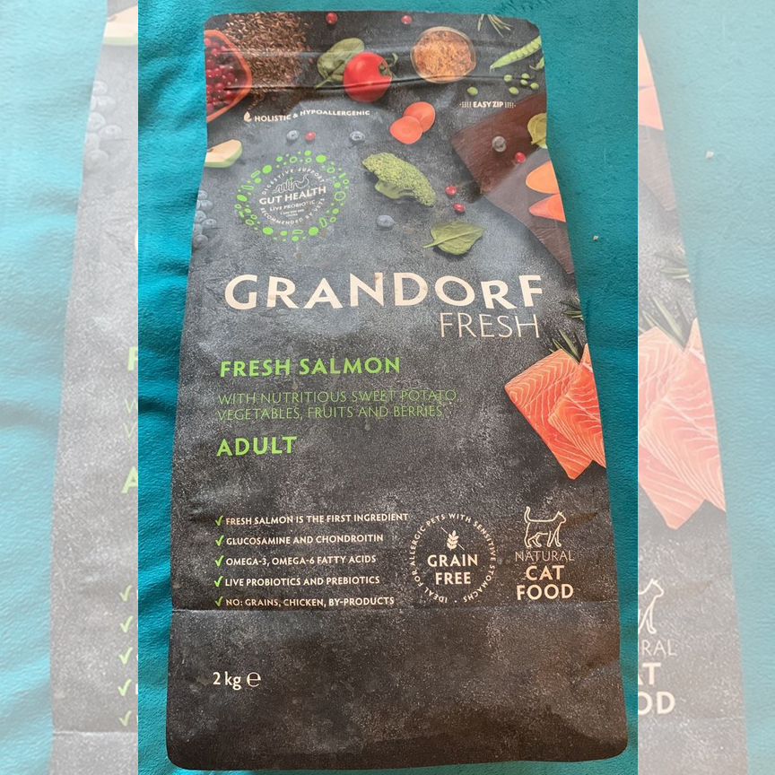 Корм для кошек grandorf fresh лосось 2 кг