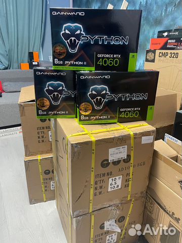 Видеокарты Gainward RTX 4060 Python II OC купить в Санкт-Петербурге с ...