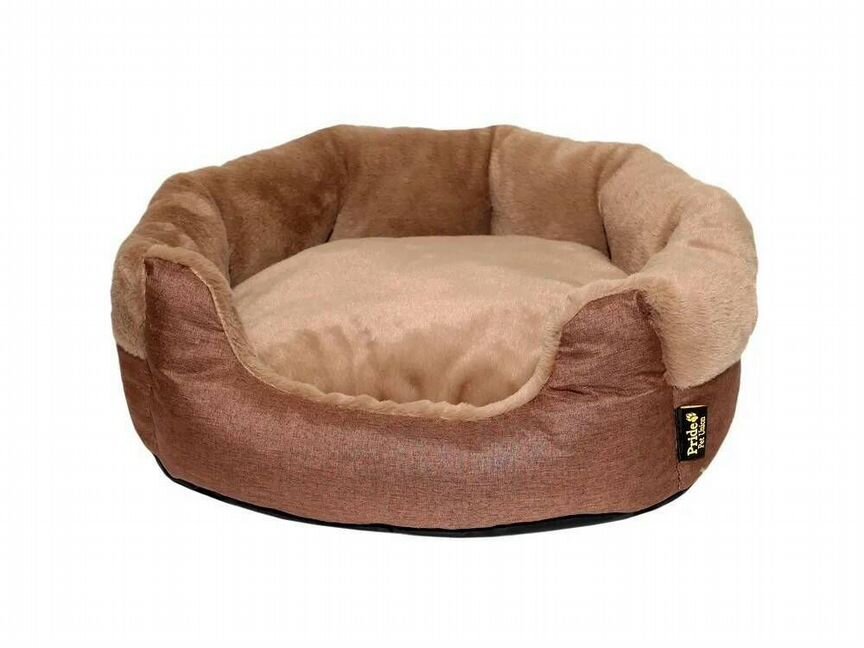 Прайд 10014392 Лежанка Ласка меховая коричневая 64