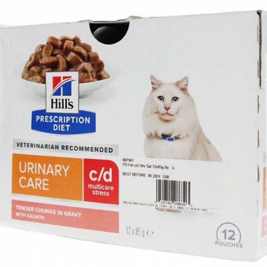 Влажный Hills C/D Multicare Stress 12*85гр Лосось