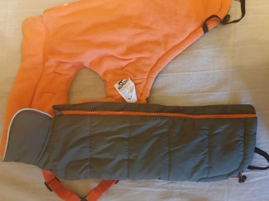 Одежда для маленьких собак попона тёплая с шлейкой