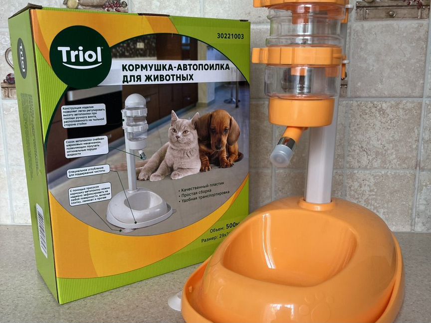 Поилка сухие усы triol новая 500 мл