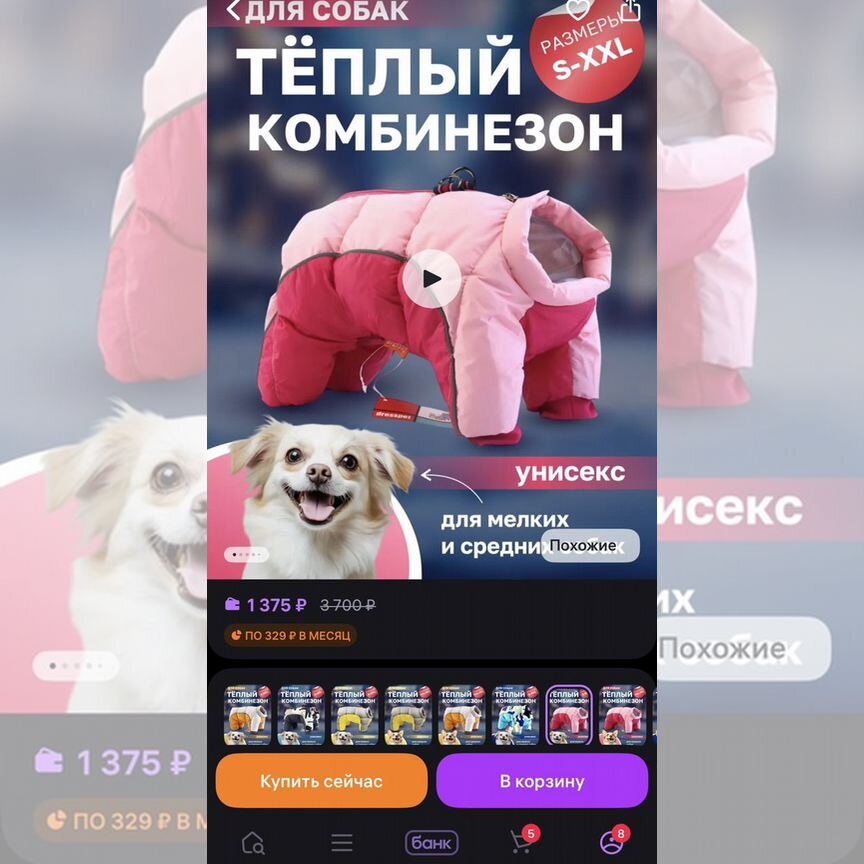 Одежда для маленьких собак S