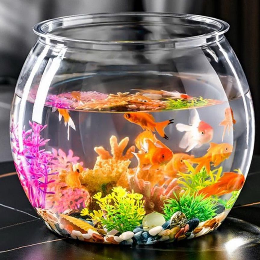 Аквариум круглый 6 л пластик, новый