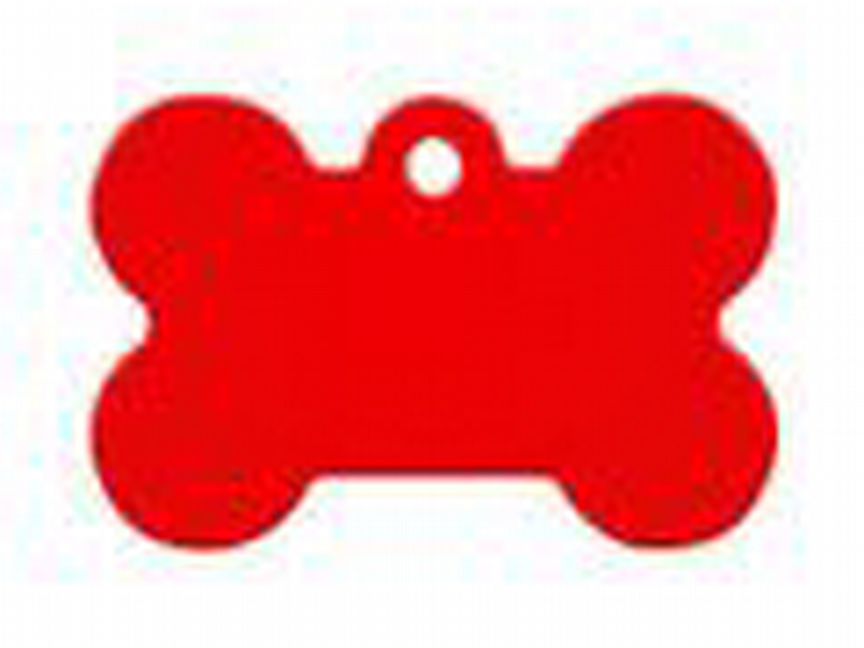 Адресник адресник "Косточка" красный, алюминий