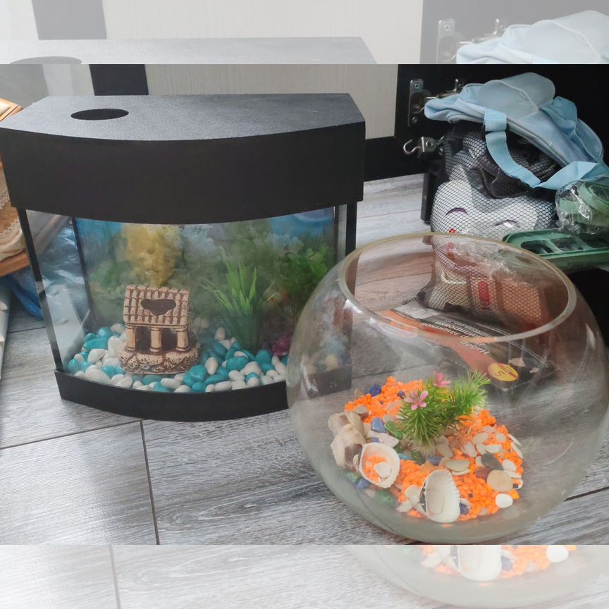 Аквариум с подсветкой 7 литров круглый на 5 л