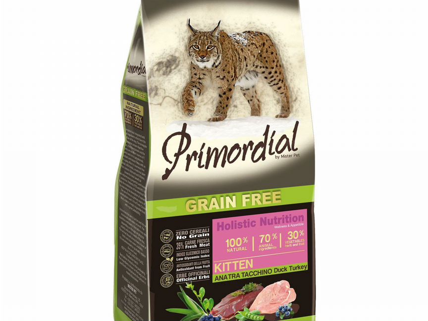 Сухой корм Primordial для котят с индейкой и уткой