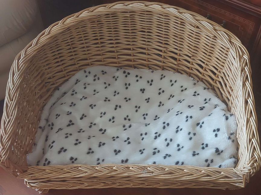 Лежанка плетеная из лозы ротанга для животных бу