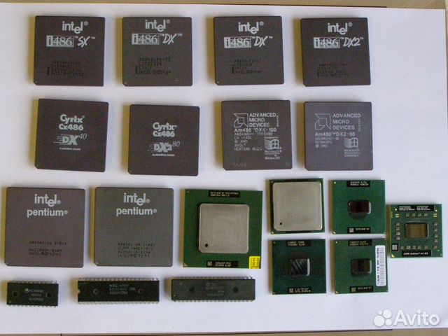 Процессоры 486 Pentium 1 золото керамика Intel AMD купить в Санкт ...