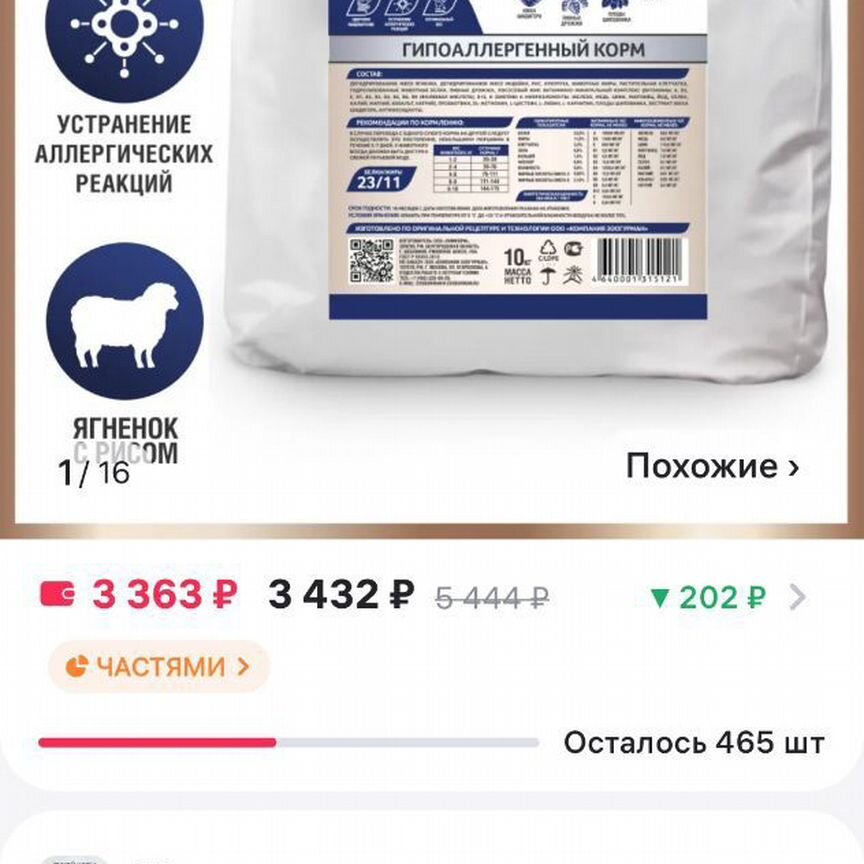 Корм для собак зоогурман
